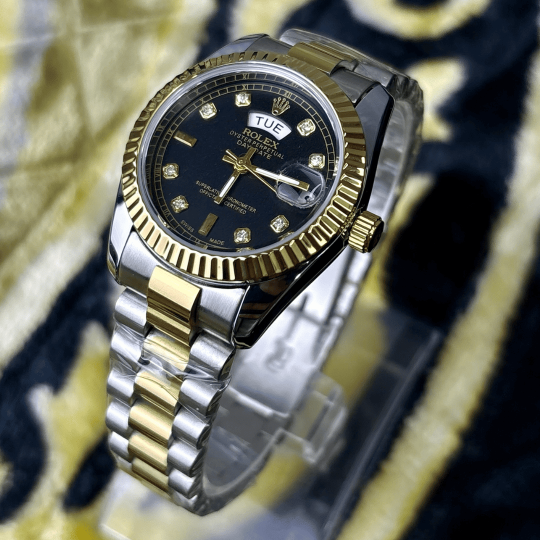 Rlx - Day-Date - Two Tone - Black Dial – XEON WATCHES