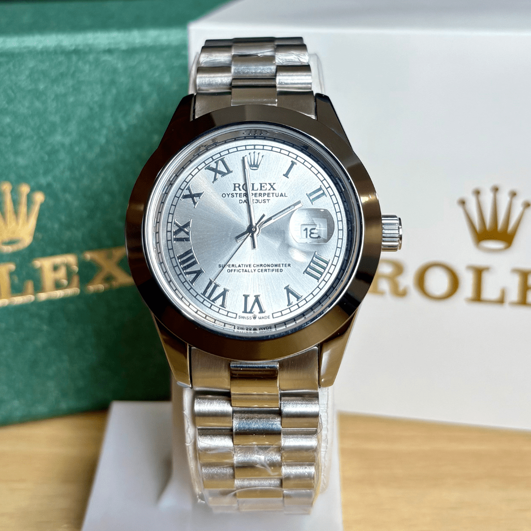 Rlx Datejust - Roman Dial - Silver Dial – XEON WATCHES