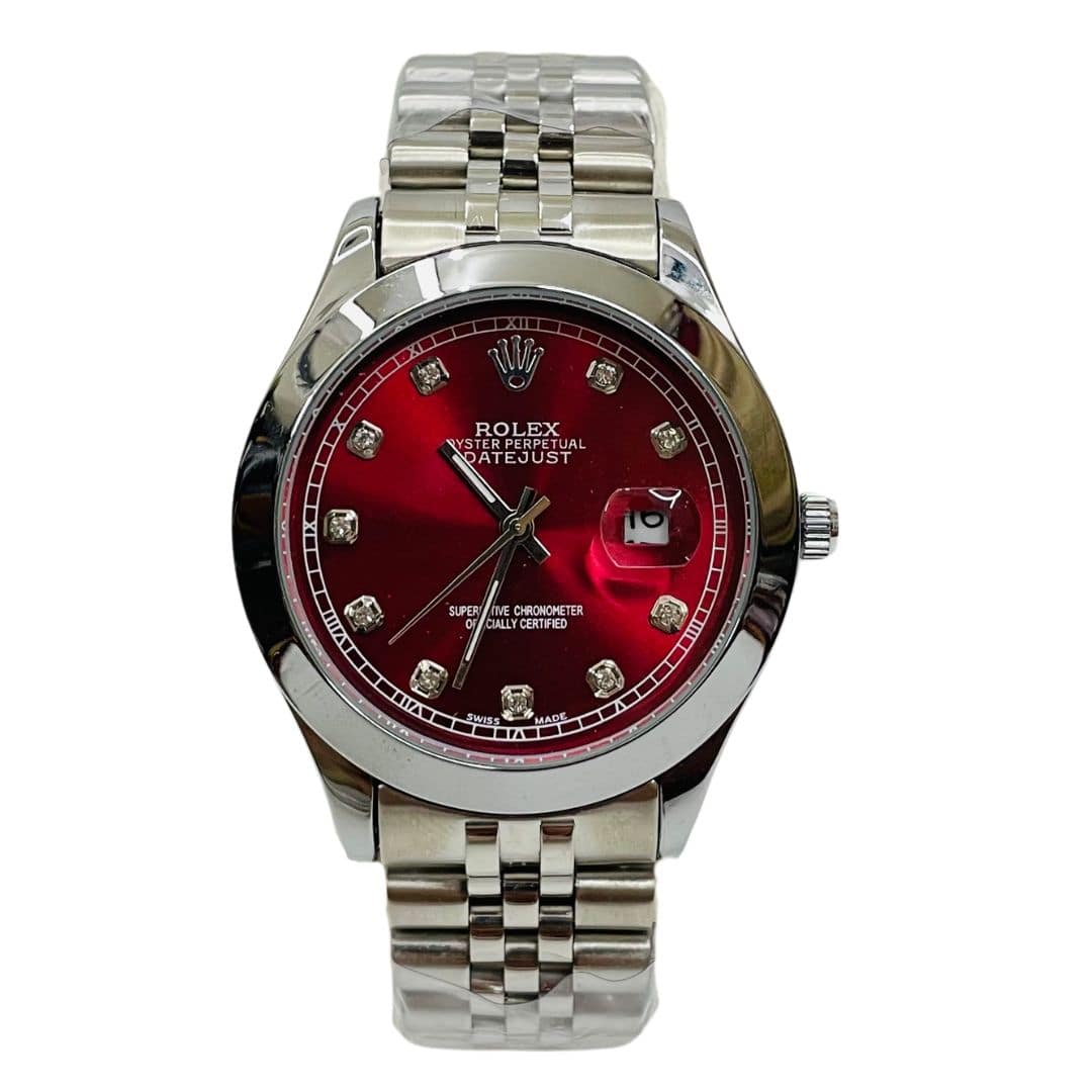 Rlx DateJust - 40mm - Stainless Steel - Wine Red Dial – XEON WATCHES